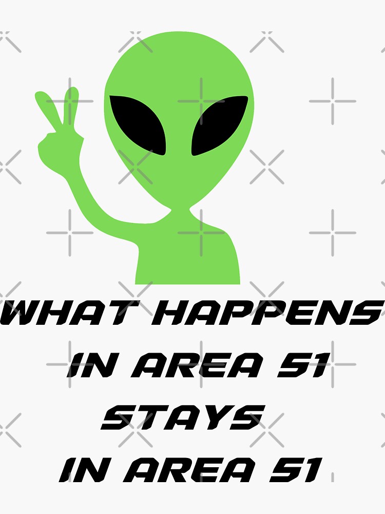 "Area 51 Alien" Sticker by TygerOCatz | Redbubble