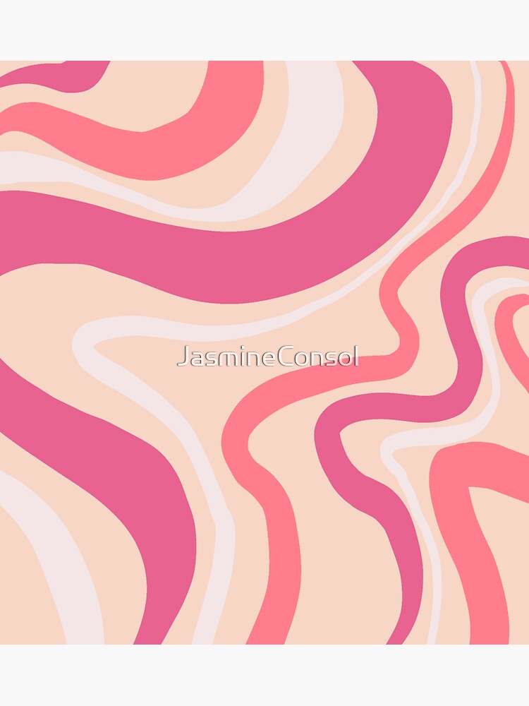 "Pink Aesthetic Swirls" Sticker by JasmineConsol | Redbubble