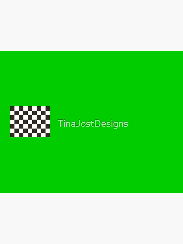 "Checkered Flag in GO Green" Sticker for Sale by TinaJostDesigns ...