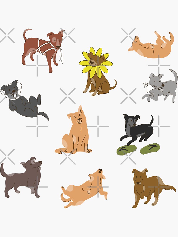 "Potcake Dogs - I Love Potcake Cute - Kawaii Potcake Dog Pack" Sticker ...