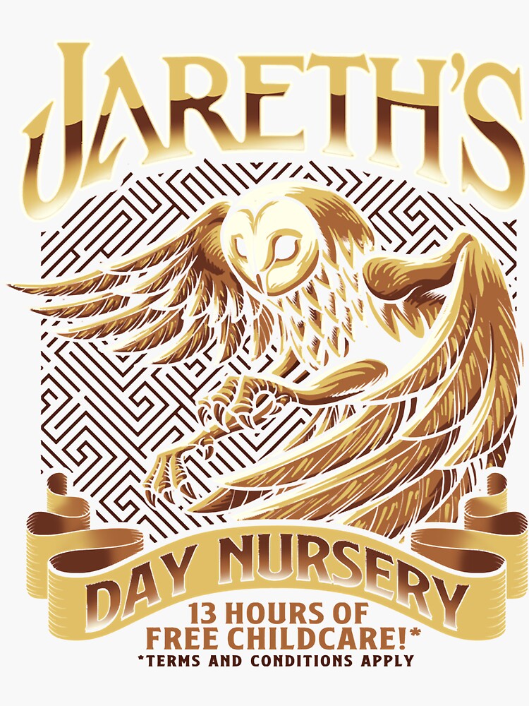 "Jareth&s Day Nursery - Inspired by Labyrinth Classic" Sticker for Sale ...