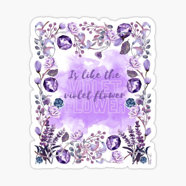 "VIOLET FLOWER ( BLACK )" Sticker for Sale by xuanpis | Redbubble
