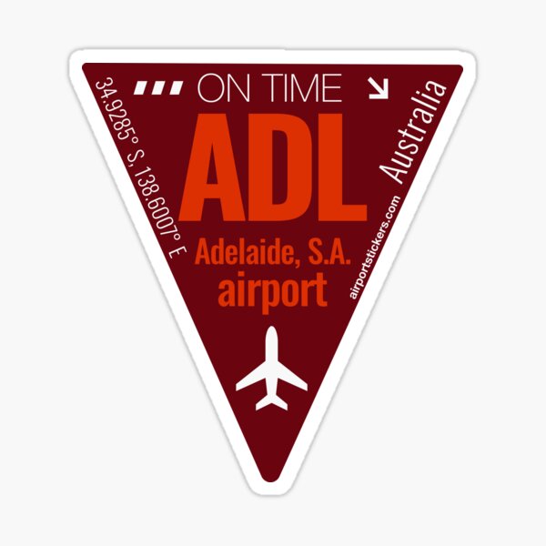 "ADL airport code HOT" Sticker for Sale by Aviators | Redbubble
