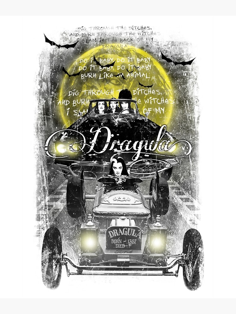 "Dragula. Elvira. Vampira. Morticia Addams. Lily Munster. " Art Print ...