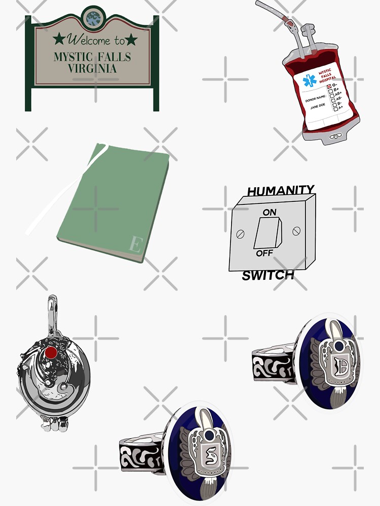 "tvd aesthetic sticker pack" Sticker for Sale by DesignsByRikke | Redbubble