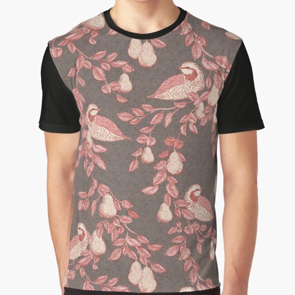 "Partridges in a Pear Tree Toile Chinoiserie" T-shirt for Sale by ...