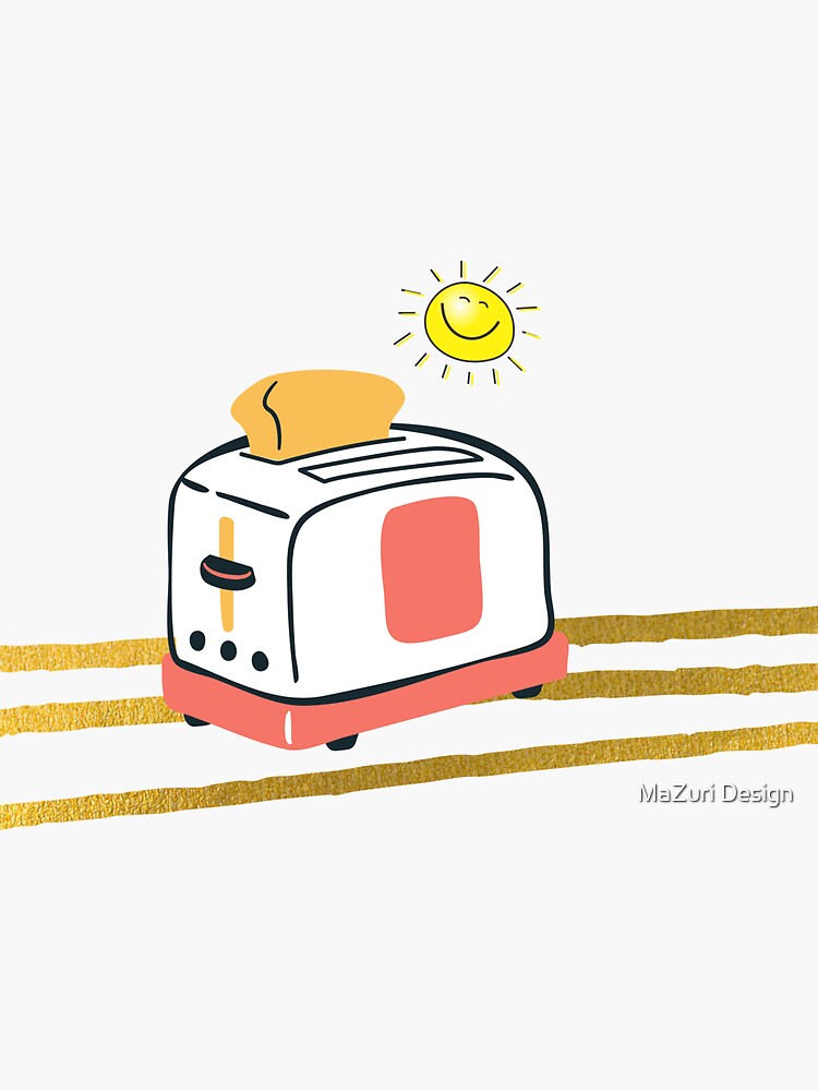 "Mini Toast Car" Sticker by Taqwashop | Redbubble