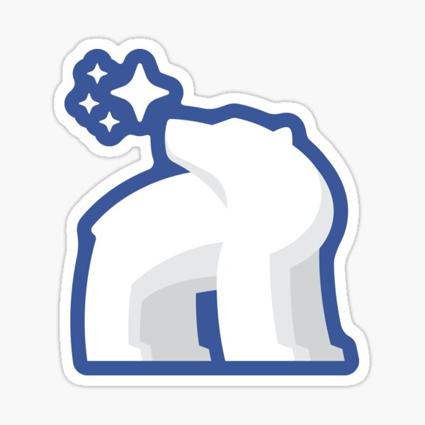 "Polar Bear | North Star" Sticker for Sale by Teenker | Redbubble