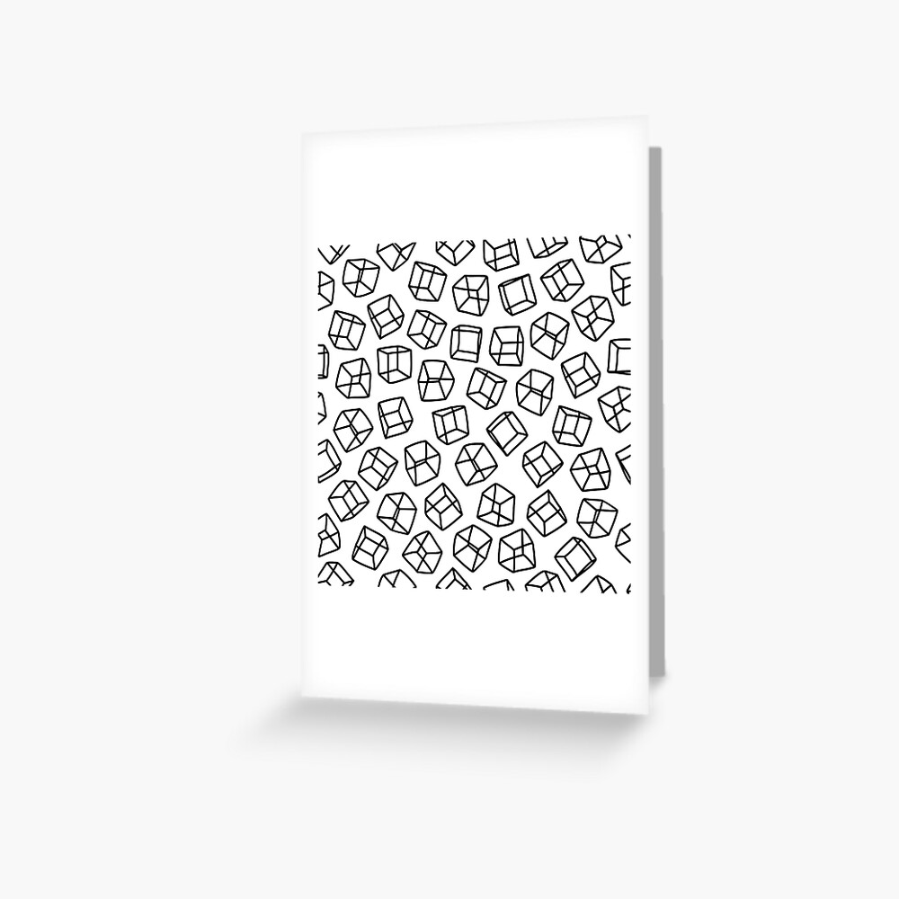 "3D Cubes // White" Greeting Card for Sale by wellingtonboot | Redbubble