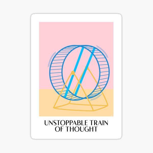 "Unstoppable Train of Thought" Sticker for Sale by MadeByBabey | Redbubble