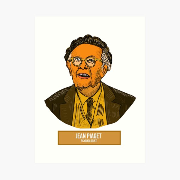 "Jean Piaget Swiss psychologist illustartion " Art Print for Sale by ...