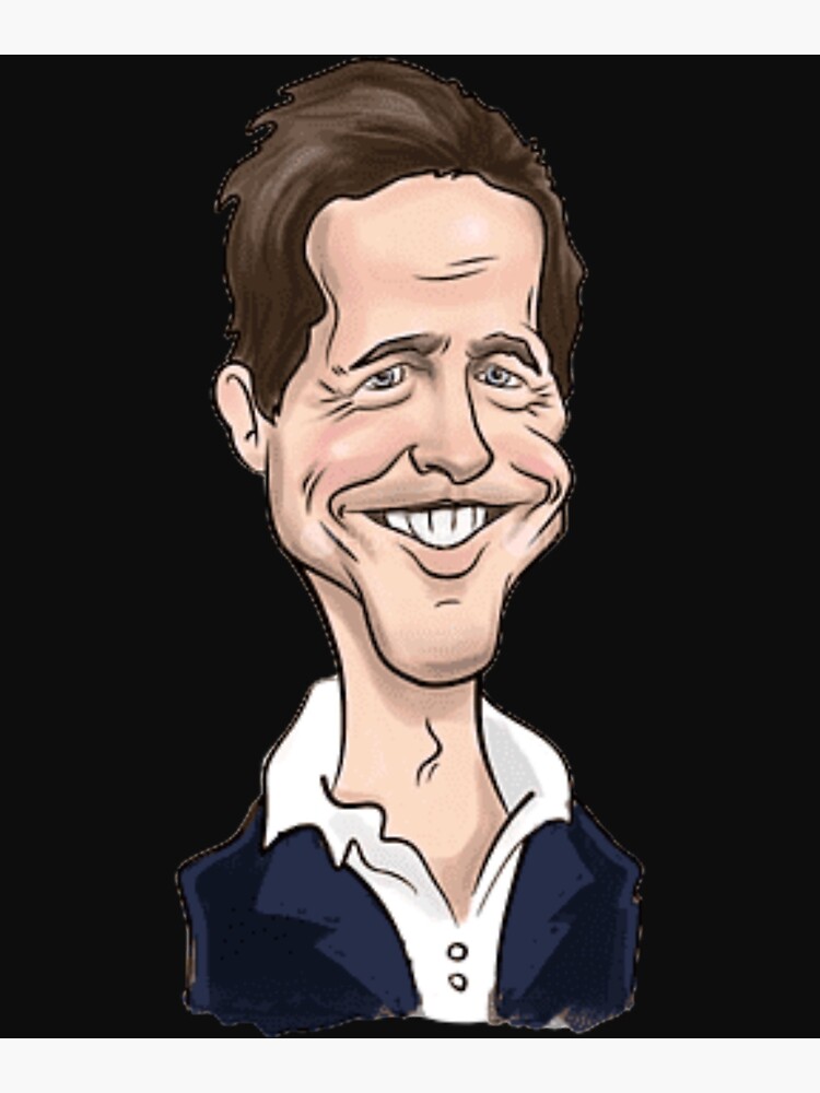 "Hugh Grant Love Actually Cartoon " Poster by TwistedHairCo | Redbubble