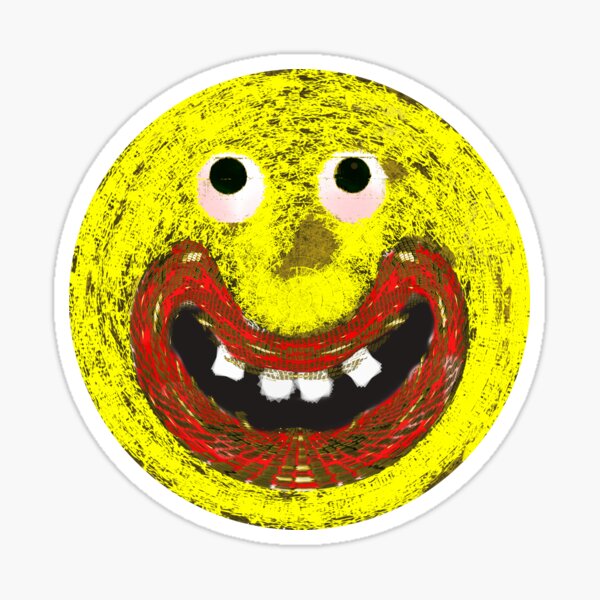 "Emoji Goofy Pixel Smile Face" Sticker for Sale by PlanetMonkey | Redbubble