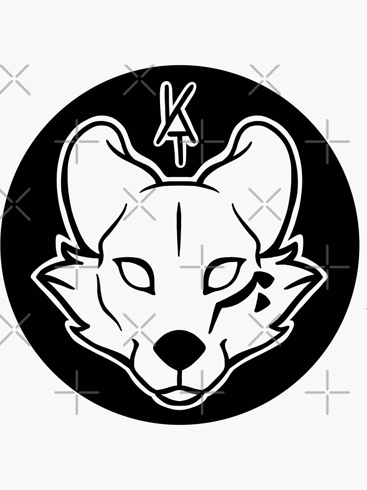 "Kat logo black" Sticker by Viech | Redbubble