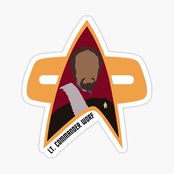 "Lt. Cmdr. Worf - Star Trek, DS9" Sticker for Sale by Sutilmente ...