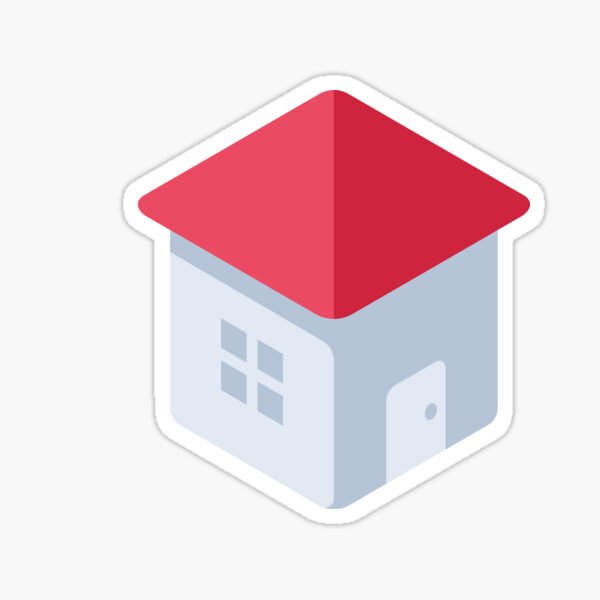 "Simple House | Home | Residential" Sticker for Sale by Teenker | Redbubble
