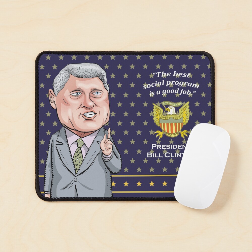 "President Bill Clinton" Poster for Sale by MacKaycartoons | Redbubble
