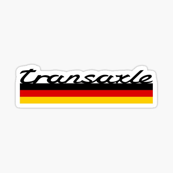 "Transaxle Script - German Flag" Sticker by RuxandRhode | Redbubble