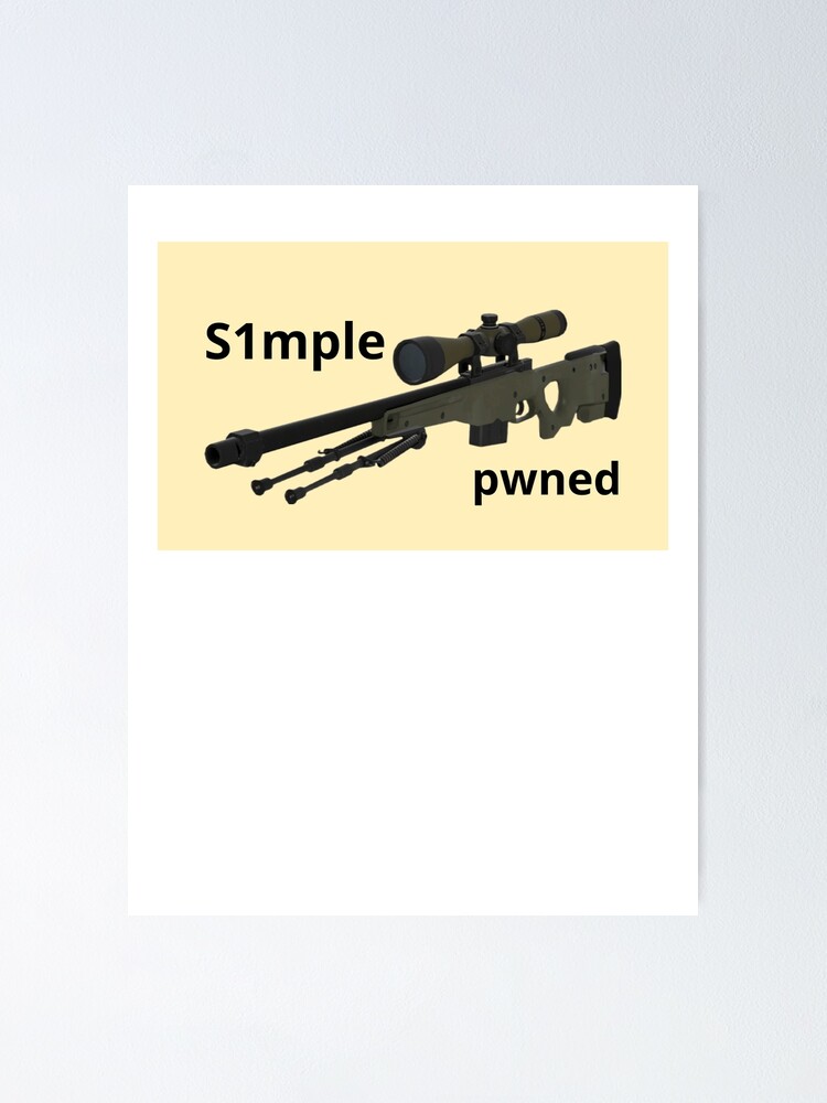 "S1mple CS GO AWP T-shirt" Poster for Sale by Fakydeluxe | Redbubble