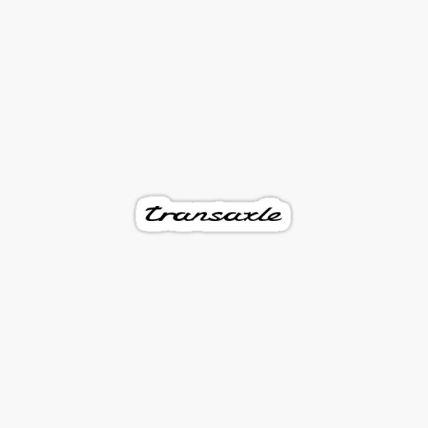 "Transaxle Script - Black" Sticker by RuxandRhode | Redbubble