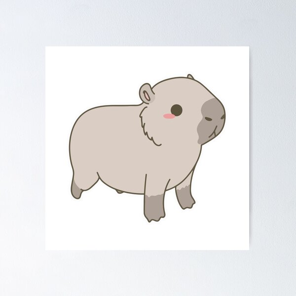 "Cute Kawaii Capybara" Poster for Sale by redoARTstore | Redbubble