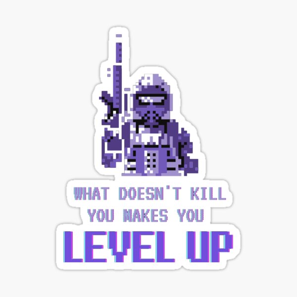"Level Up" Sticker for Sale by AnaArtCorner | Redbubble