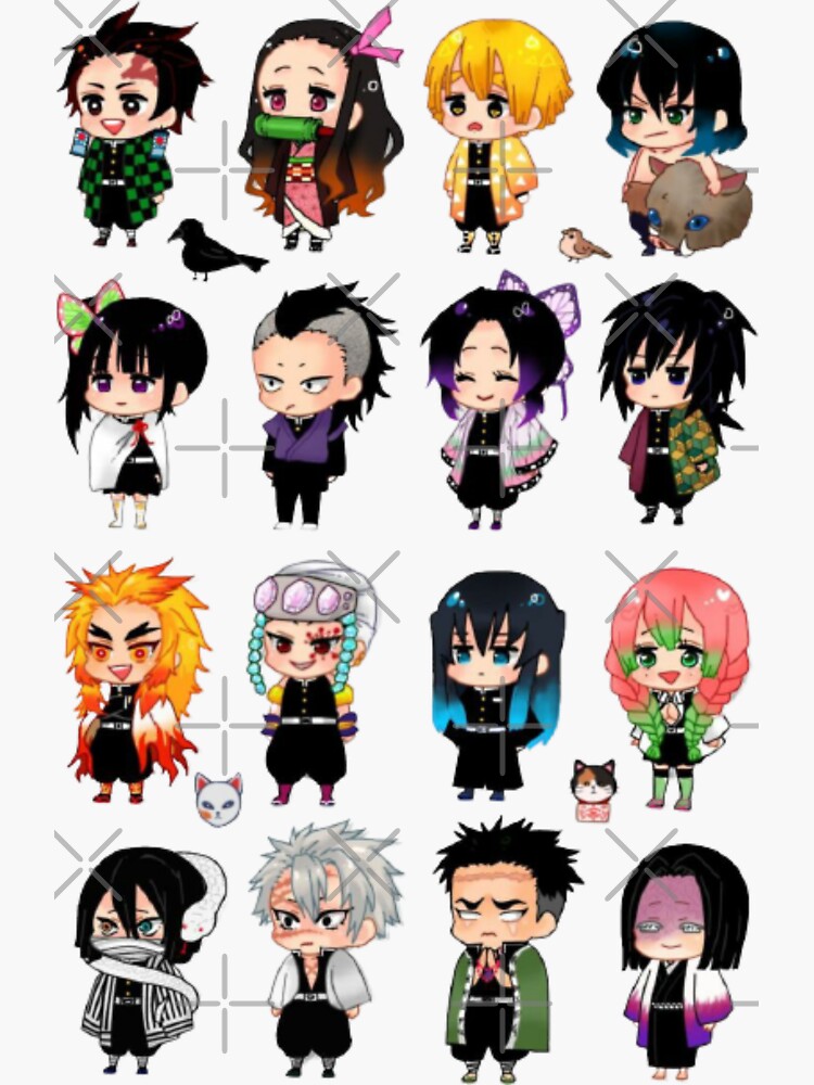 Pegatina «Copia de Demon Slayer kawaii - demon Slayer cute» de suny ...