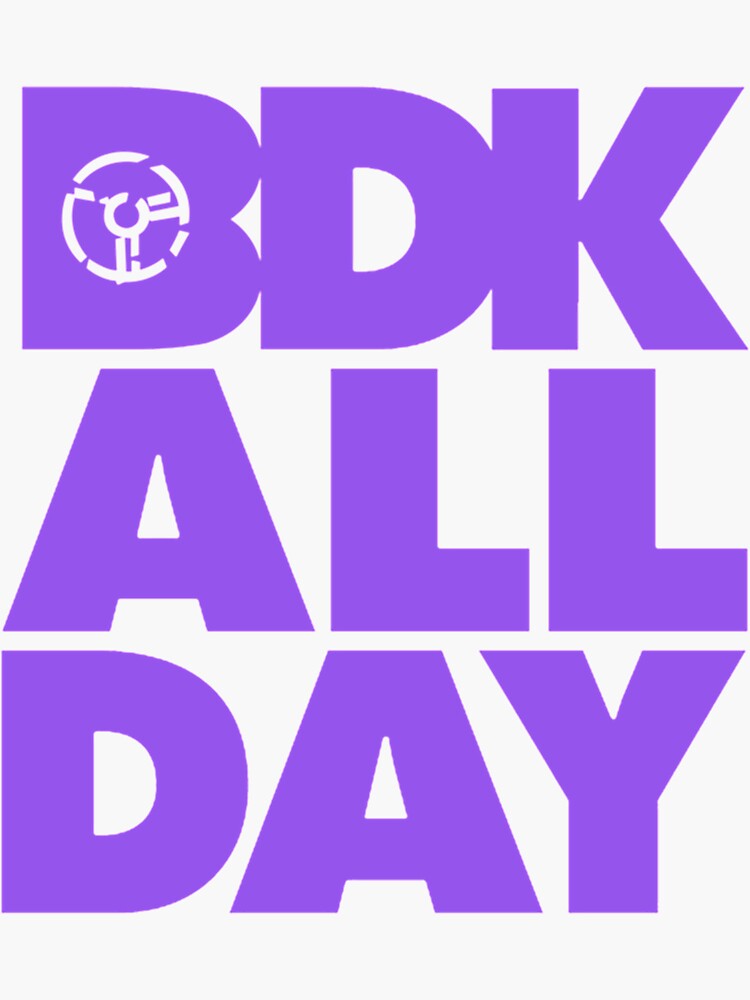 "BDK All Day - Purple " Sticker for Sale by Maximilianmuler | Redbubble