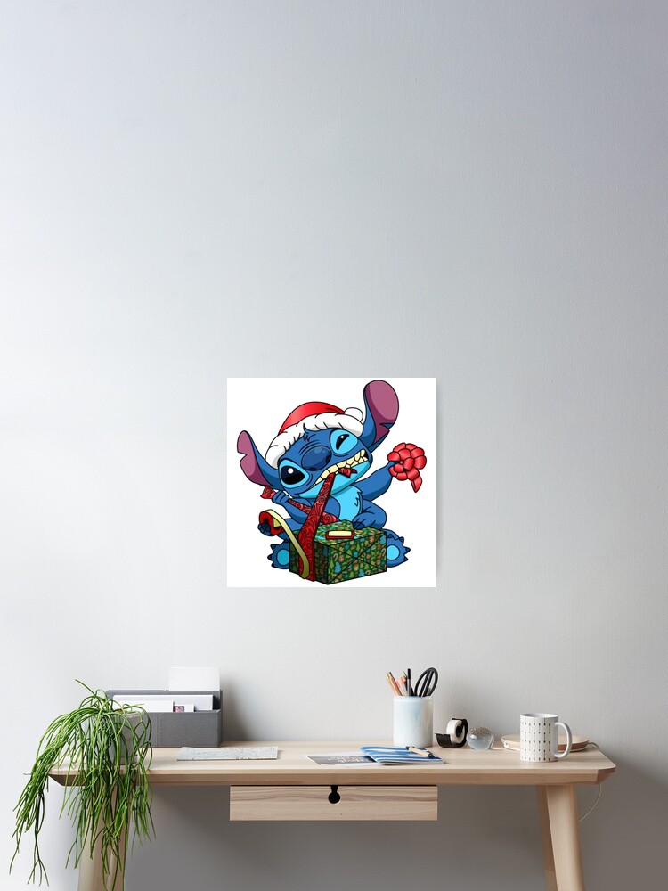 "Stitch opening gifts christmas" Poster for Sale by lokabrand | Redbubble