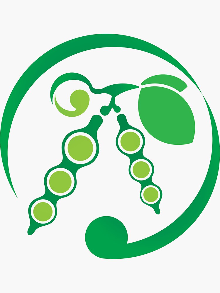 "pea logo vector" Sticker for Sale by Engku | Redbubble