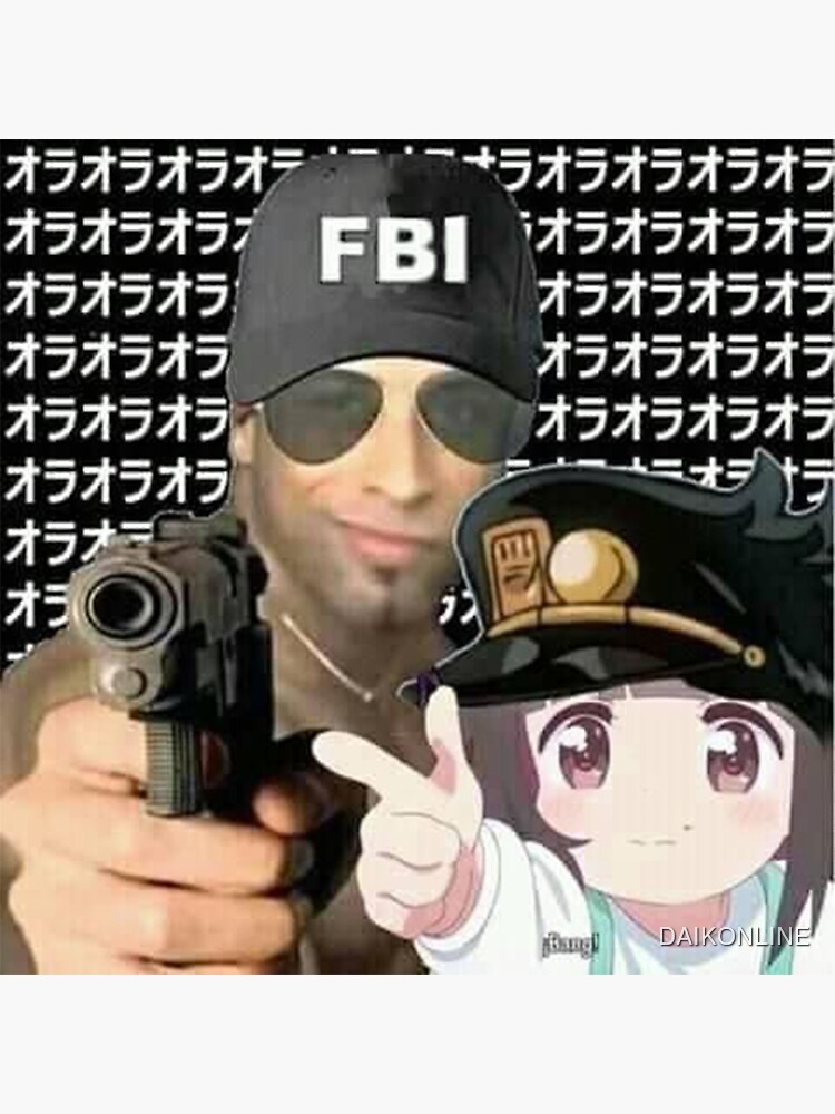 Pegatina «Ricardo | FBI | Anime | Memes 2022» de DAIKONLINE | Redbubble