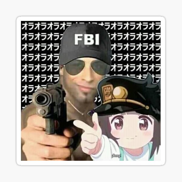 "Ricardo | FBI | Anime | Memes 2022" Sticker for Sale by DAIKONLINE ...