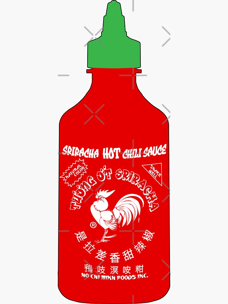 "Sriracha Spicy Rooster Hot Chili Sauce" Sticker for Sale by ...