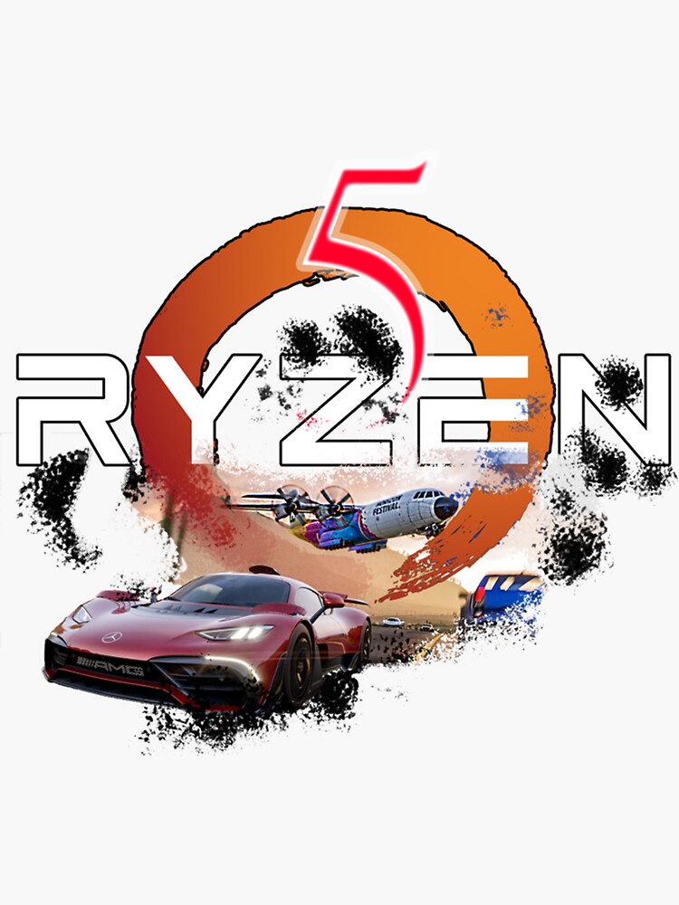 "Ryzen 5 Forza 5 " Sticker by Maximilianmuler | Redbubble