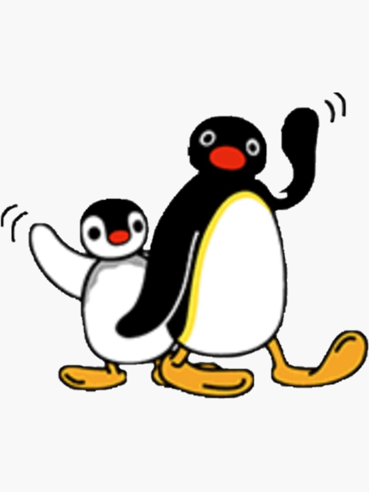 "Angry Pingu waving penguin Cute funny Tshirt Classic ." Sticker by ...
