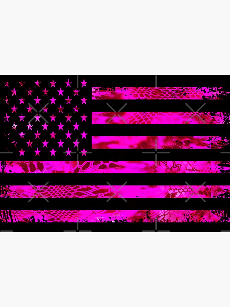 "Pink American Flag" Sticker for Sale by artistwill | Redbubble