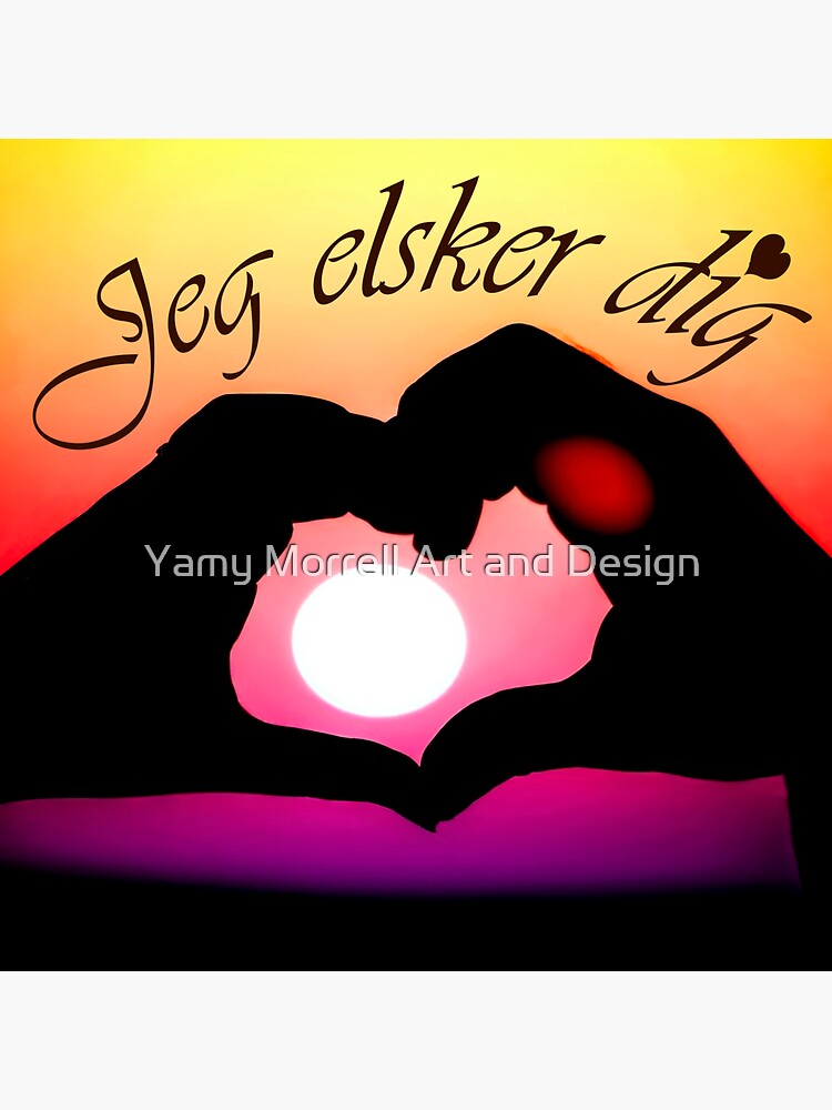 "Jeg elsker dig ( I love you in Danish) - Pop art" Sticker for Sale by ...