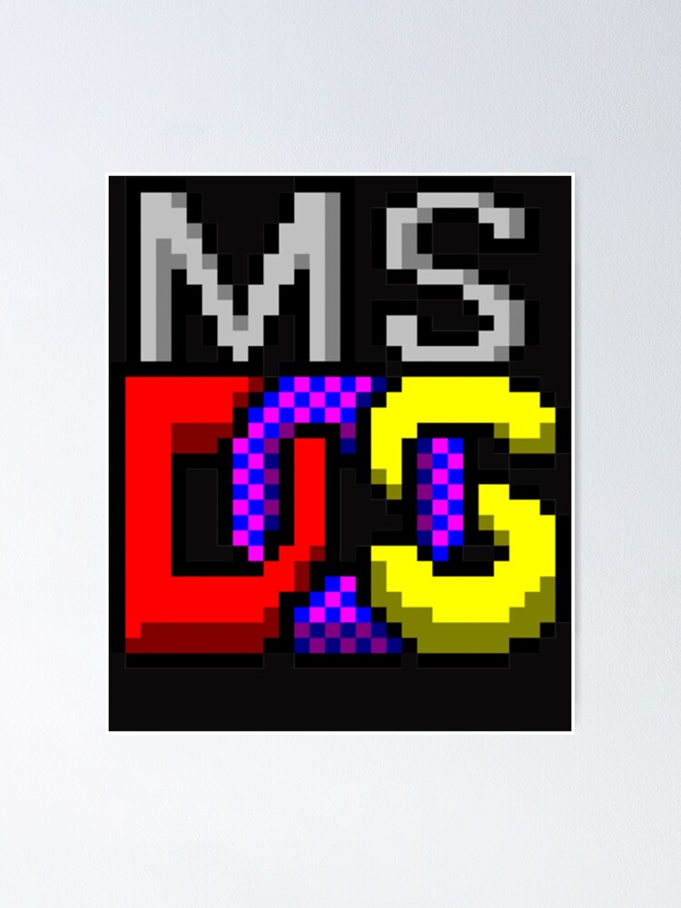 "MS-DOS Icon Retro Pixel Computer Symbol Essential ." Poster by ...