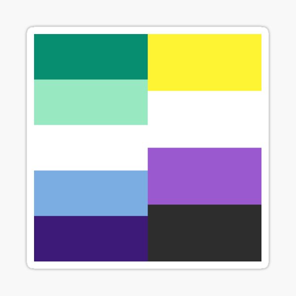 "Gay Man + Nonbinary Flags" Sticker for Sale by neopronouns | Redbubble