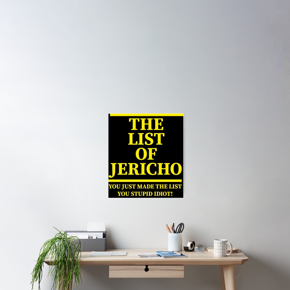 "the list of jericho" Poster by Lousy-Sanchez | Redbubble