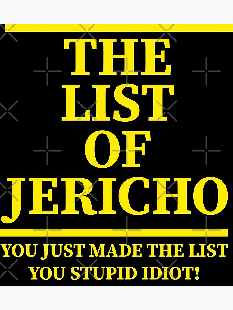 "the list of jericho" Poster by Lousy-Sanchez | Redbubble