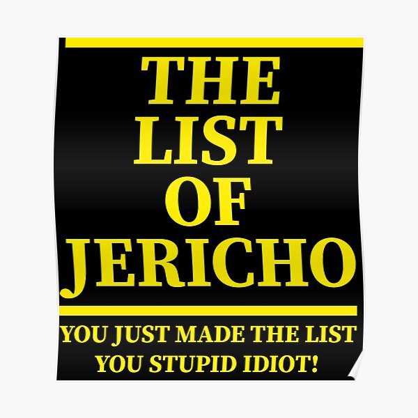 "the list of jericho" Poster by Lousy-Sanchez | Redbubble