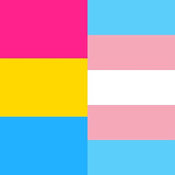 "Pansexual + Trans Flags" Sticker for Sale by neopronouns | Redbubble