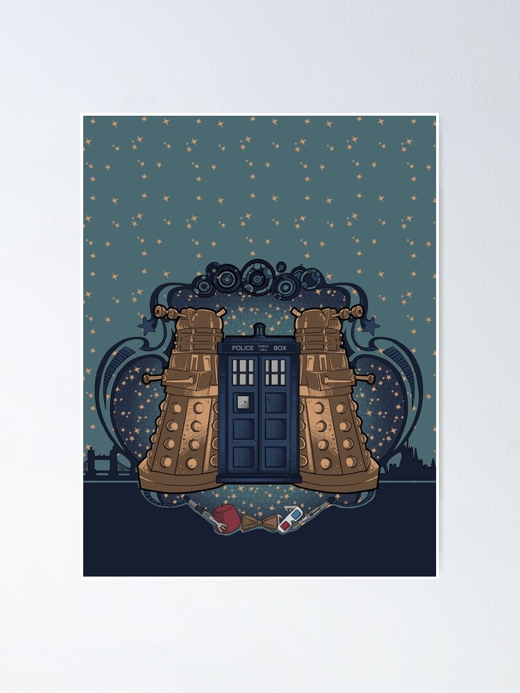 "the Doctor crest ART NOUVEAU" Poster by koroa | Redbubble