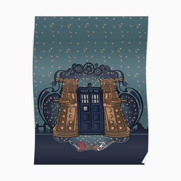 "the Doctor crest ART NOUVEAU" Poster by koroa | Redbubble