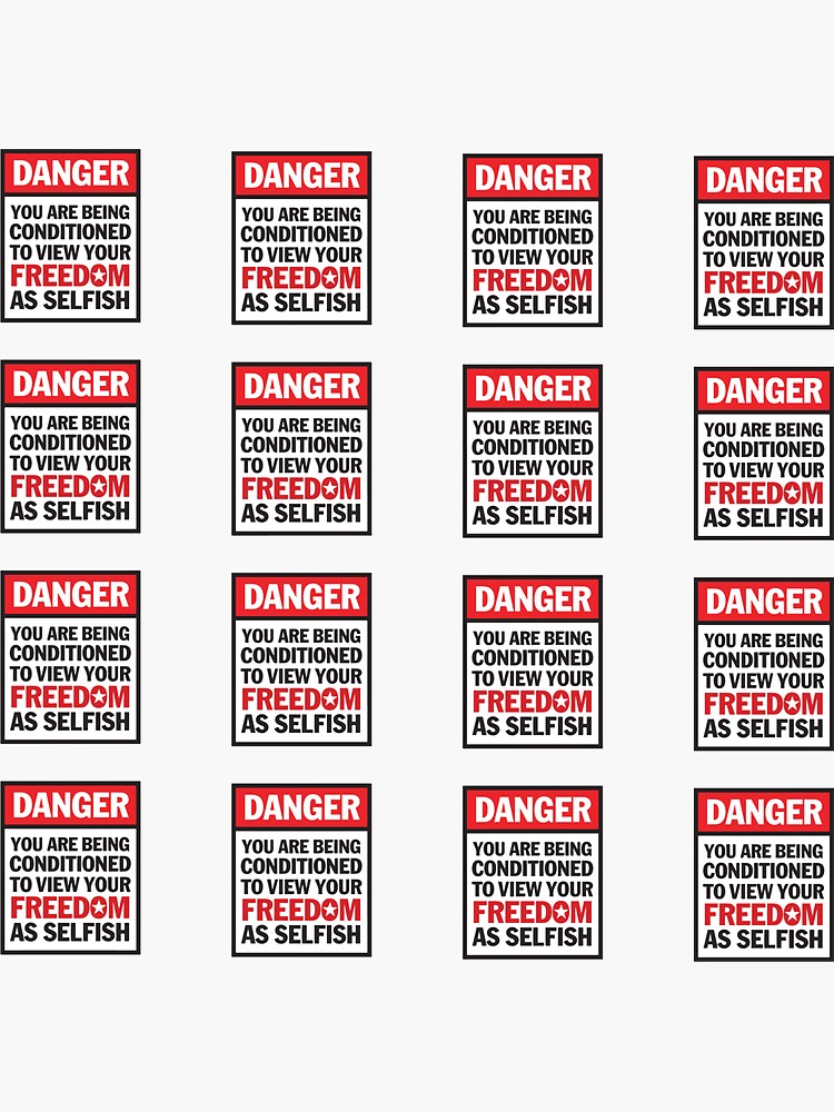 "Red Freedom Is Danger - 12 Sticker Sheet" Sticker for Sale by ...