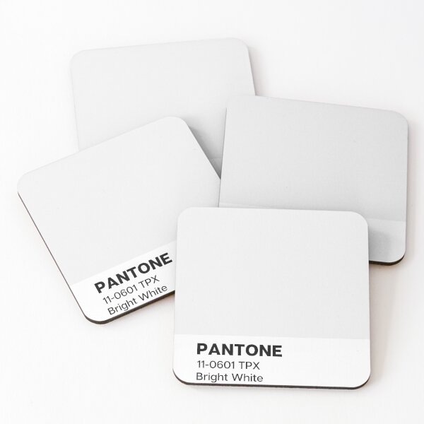 "Pantone Bright White" Coasters (Set of 4) for Sale by piastrelli ...