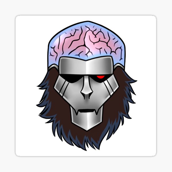 "Mecha-Monkey Head" Sticker for Sale by Metalling | Redbubble