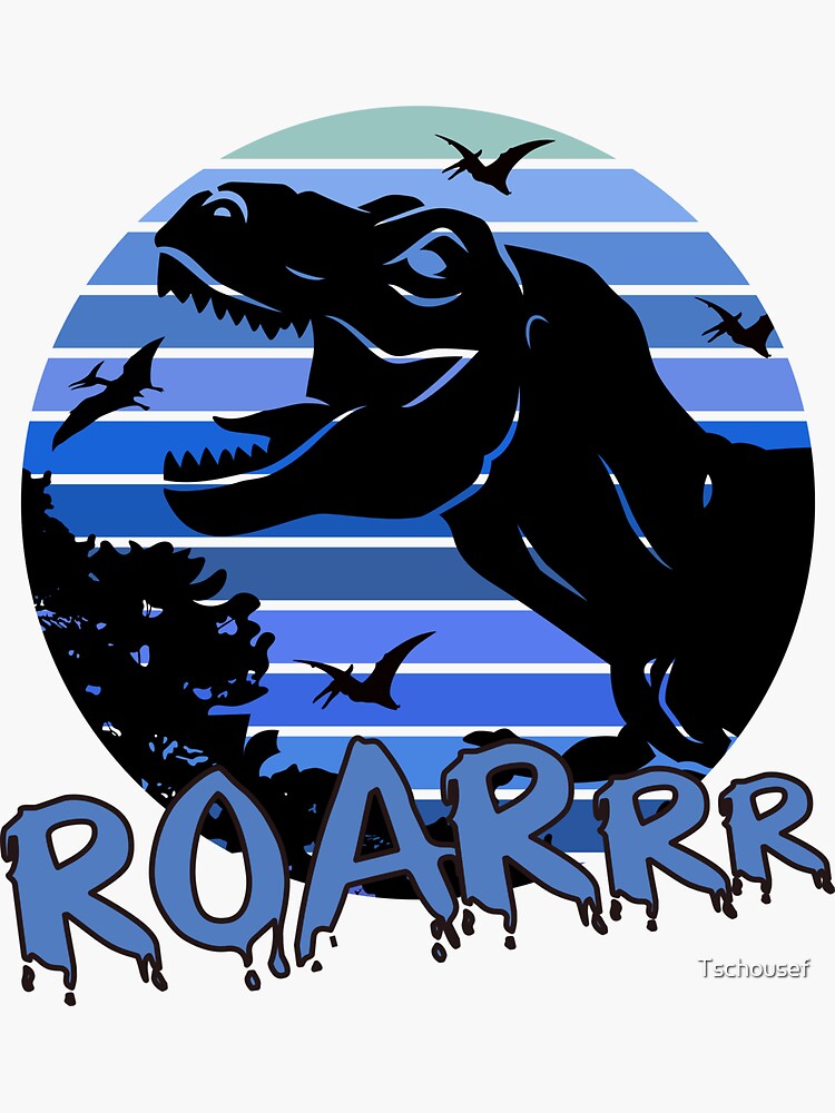 "Roaring T-Rex Tyrannosaurus Rex" Sticker for Sale by Tschousef | Redbubble
