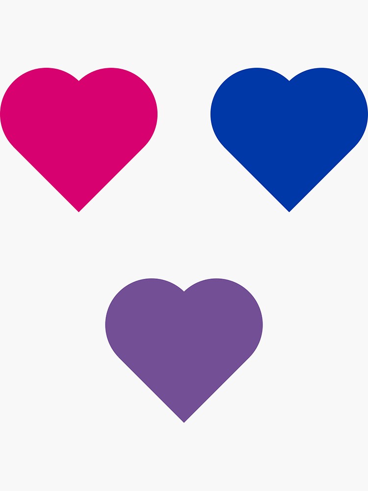 "Bi Hearts Pack" Sticker by neopronouns | Redbubble